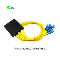 China High Quality 1x 8 Fiber PLC Splitter With SC / LC / FC connector and G657A1 Fiber fanout 0.9mm 2.0mm With OEM service for sale