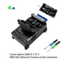 China FTTH Handheld Fusion Fiber splicer OMCFS - 115 Fusion splicer with SOC fixture 4 motors  Fiber Optic Splicing Machine for sale