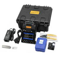 China FTTH Handheld Fusion Fiber splicer OMCFS - 115 Fusion splicer with SOC fixture 4 motors  Fiber Optic Splicing Machine for sale