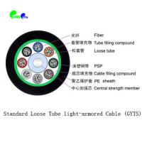 China GYTS Fiber Optic Cable Underground GYTS PSP Steel Tape Armoured Single Mode for sale