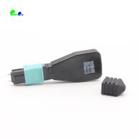 China Female Type OM4 Multi Mode Fiber Optic Loopback Cable MPO Patch Cord for sale