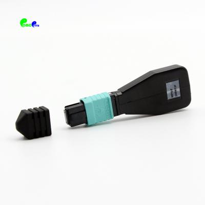 China Female Type OM4 Multi Mode Fiber Optic Loopback Cable MPO Patch Cord for sale