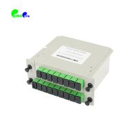 China 1650 nm Fiber Optic Splitter 1x16 PLC Splitter LGX Box Cassette Card Inserting for sale