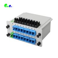 China 1650 nm Fiber Optic Splitter 1x16 PLC Splitter LGX Box Cassette Card Inserting for sale