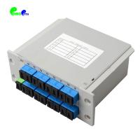 China 1650 nm Fiber Optic Splitter 1x16 PLC Splitter LGX Box Cassette Card Inserting for sale