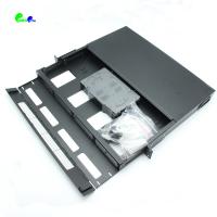 China FHD 1U Rack Mount Odf Fiber Optic Patch Panel Unloaded Sliding Drawer for sale