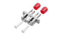 China Zinc Alloy LC- ST Hybrid Fiber Optic Adapter Square Type Duplex Adapter SC DX footprint for sale