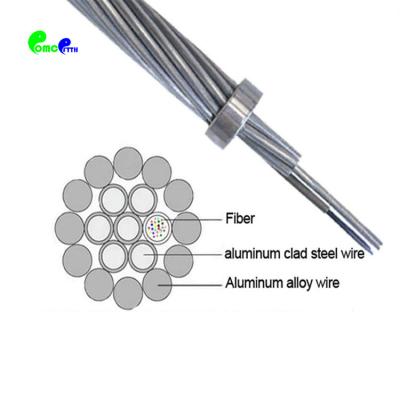 China Aluminum OPGW Fiber Optic Cable 48 Core Single Mode G652D G655 for sale