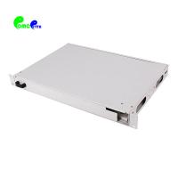 China 19' 1RU 12 24 Port ODF Patch Panel Fiber Teiminal Box CRS Rack Mount for sale