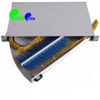 China 19' 1RU 12 24 Port ODF Patch Panel Fiber Teiminal Box CRS Rack Mount for sale