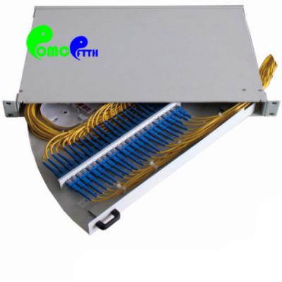 China 19' 1RU 12 24 Port ODF Patch Panel Fiber Teiminal Box CRS Rack Mount for sale