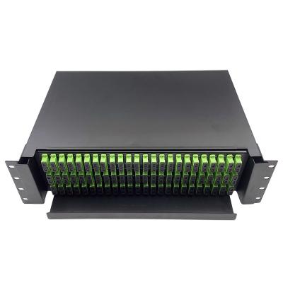 China Data Center 19' 3U Rack Mount Fiber Patch Panel CRS Cold Rolled Steel for sale