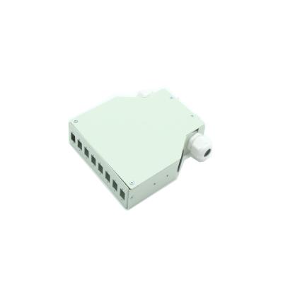 China 8 Ports SC LC Din Rail Splice Fiber Terminal Box with Grey Metal for sale