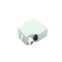 China 8 Ports SC LC Din Rail Splice Fiber Terminal Box with Grey Metal for sale
