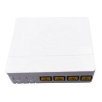 China 4 Port SC LC FTTH Mini Fiber Optic Termination Box Face Plate for sale