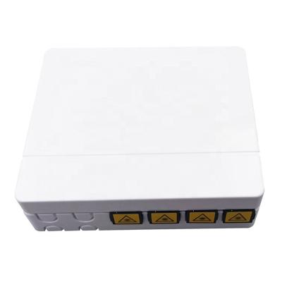 China 4 Port SC LC FTTH Mini Fiber Optic Termination Box Face Plate for sale