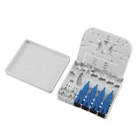 China 4 Port SC LC FTTH Mini Fiber Optic Termination Box Face Plate for sale