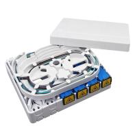 China 4 Port SC LC FTTH Mini Fiber Optic Termination Box Face Plate for sale