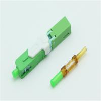 China SC Ceramic Fast Connector Fiber Optic V Groove For FTTH Drop Cable for sale