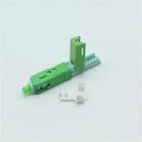 China SC Ceramic Fast Connector Fiber Optic V Groove For FTTH Drop Cable for sale