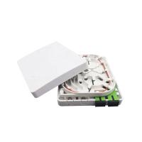 China 2 Port FTTH distribution box Mini Fiber Optic Splitter Box Face Plate for sale