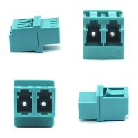 China OM3 Multimode Duplex LC Fiber Optic Adapter High Low Type LC Fiber Coupler for sale