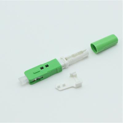 China Plastic V Groove FTTX fiber optic cable connectors Round Head for sale