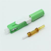 China Plastic V Groove FTTX fiber optic cable connectors Round Head for sale