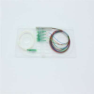 China Blokless Fiber Optic Splitter 1×4 Planar Lightwave Circuit Splitter For FTTx Projects for sale