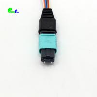 China 12 Core 0.9mm MPO Trunk Cable SM MM 30CM Fanout Assembly for sale