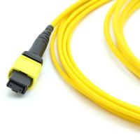 China Super Low Insertion Loss MTP Trunk Cable 8 Cores Trunk Cable Yellow Color for sale