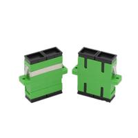 China Singlemode Duplex Fiber Optic Adapter SC APC Fiber Coupler Green Midcoupler for sale