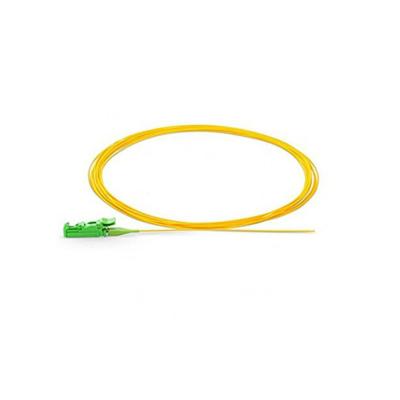 China 0.9mm Simplex Fiber Optic Pigtail E2000 APC Singlemode Jumper LSZH PVC for sale