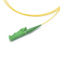 China 0.9mm Simplex Fiber Optic Pigtail E2000 APC Singlemode Jumper LSZH PVC for sale
