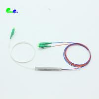 China Blockless Fiber Optic Splitter G657A 2 Way PLC Splitter 1x2 for sale