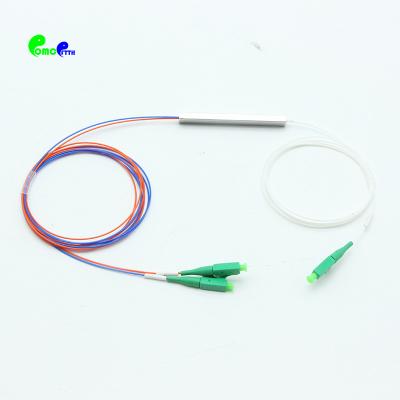 China Blockless Fiber Optic Splitter G657A 2 Way PLC Splitter 1x2 for sale