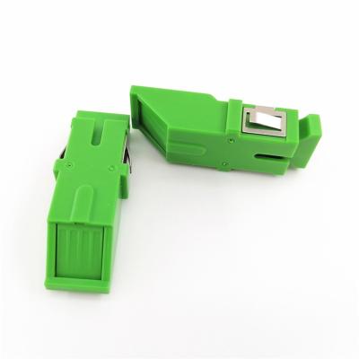 China Reduced Flanged SM Fiber Optical Adapter Singlemode Simplex SC Fiber Coupler with Build-in Shutter for sale