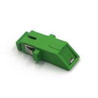 China Reduced Flanged SM Fiber Optical Adapter Singlemode Simplex SC Fiber Coupler with Build-in Shutter for sale