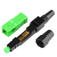 China Singlemode Fiber Optic 3.0mm FTTH Products SC APC Fast Connector 60mm for sale