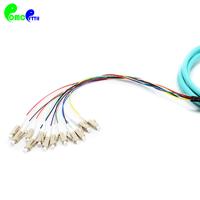 China Pre Terminated Multimode Fiber Optical Pigtail LC UPC OM3 50/125μM for sale
