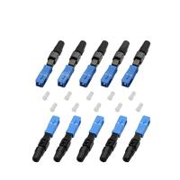 China Singlemode Fiber Optic 3.0mm FTTH Products SC UPC Fast Connector 60mm for sale