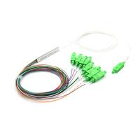 China Fiber Optic PLC Splitter 1x8 Blockless With SC APC 9 / 125μM Connector for sale