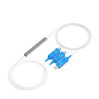 China SC UPC 9 / 125μM Connector Fiber Optic PLC Splitter 1x2 Blockless for sale