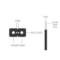 China FTTHIndoor Drop Cable Butterfly Shaped 2F G652D G657A LSZH for sale