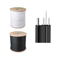 China Outdoor Steel Wire FTTH Fiber Optic Drop Cable LSZH Self Support for sale