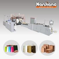 China 70-130Bags/Min Roll Fed Paper Bag With Handle Machine 33kw Flat Handle for sale