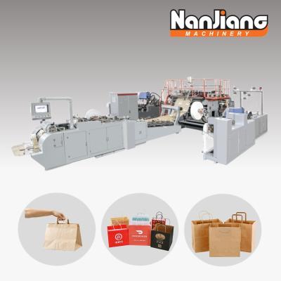China WFD-550 Roll Fed Paper Bag With Handle Machine 70-130pcs/Min Fully Automatic for sale