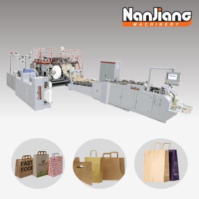 China WFD-430 Fully Automatic Twisted Roll Fed Paper Bag With Handle Machine 40kw for sale