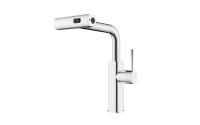 China Brass Pull Out Kitchen Faucet  With Flexible Water Flow And Temperature Adjustment for sale