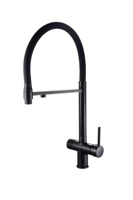 China Convenient And Elegant Pull Out Kitchen Faucet With Ceramic Valve Core For Various Kitchen Decoration Styles for sale